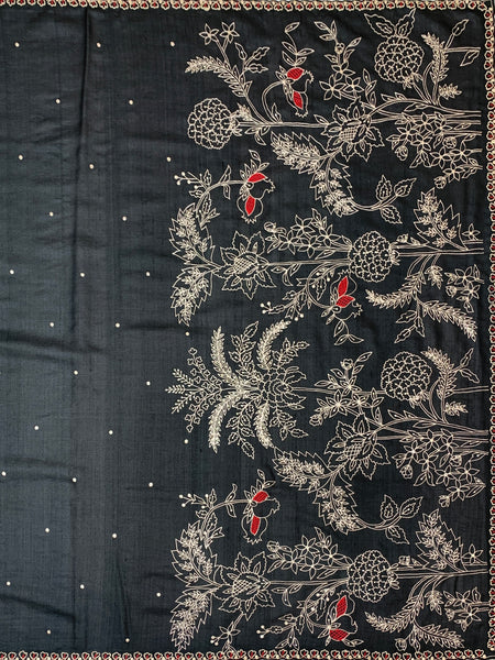Second Skin I Tussore Saree Black In Colour